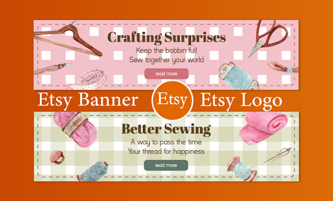 Design your etsy shop banner and logo by Simo125 | Fiverr