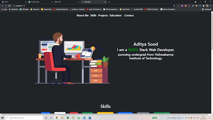 Make static and dynamic websites in react or html,css by Aditya_sood_22 ...