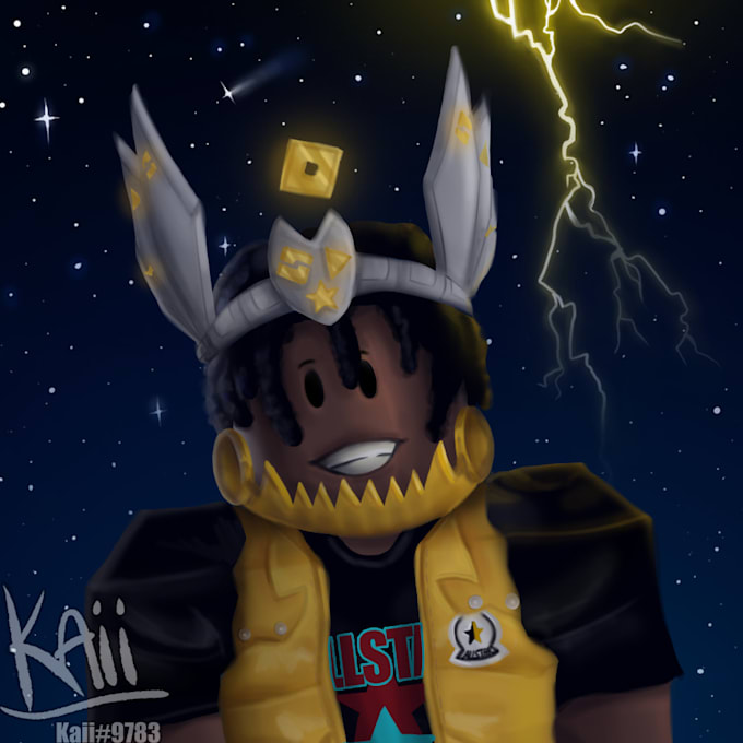 Draw semi realistic roblox art by Kaitheartista | Fiverr