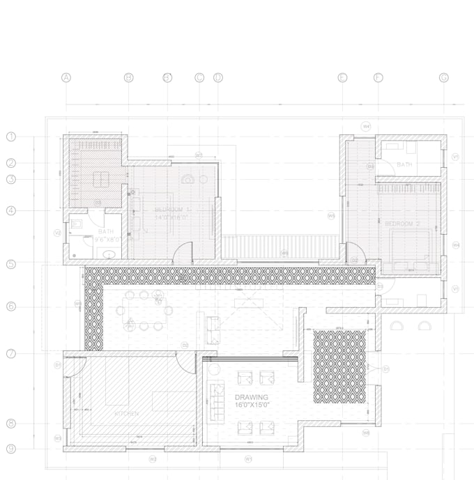 Create architectural floor plans in autocad by Threedotdesign | Fiverr