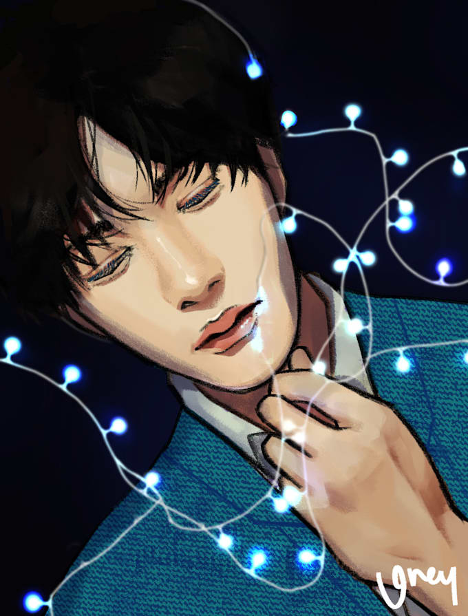 Draw a pretty portrait of anyone by Greyhw | Fiverr