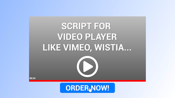 Customize your vimeo or wistia video player using javascript by Airweb | Fiverr