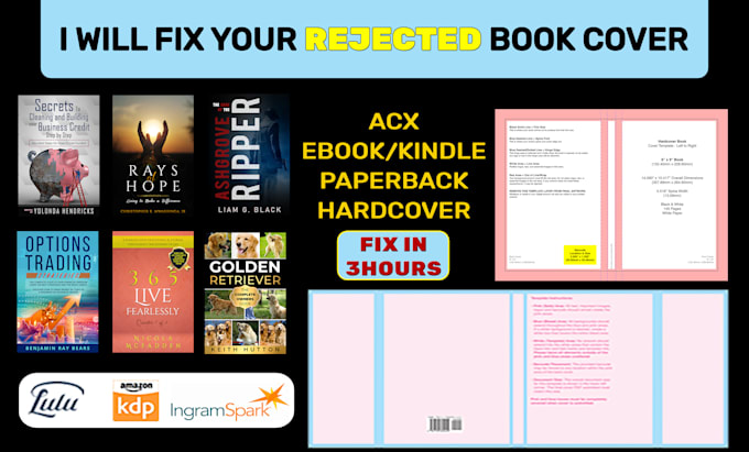 Fix your rejected book cover by Ose_solutions | Fiverr