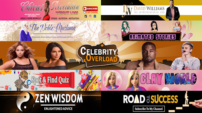 Design elegant youtube banner and logo by Graphic_eng786 | Fiverr