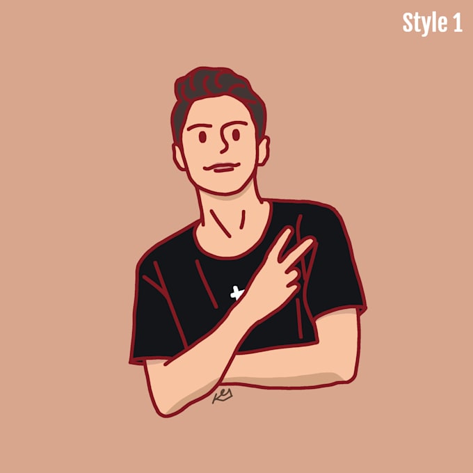 Draw simple digital portrait illustration from your photo by Keisarpr ...