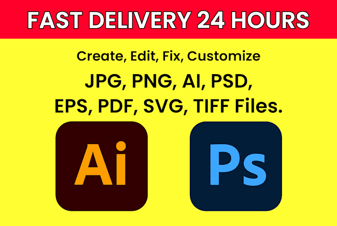 Do graphic design in adobe photoshop and illustrator picture editing ai ...