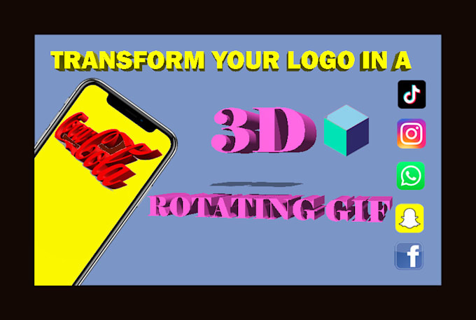 Transform your logo in a 3d rotating gif by Mariadlash | Fiverr