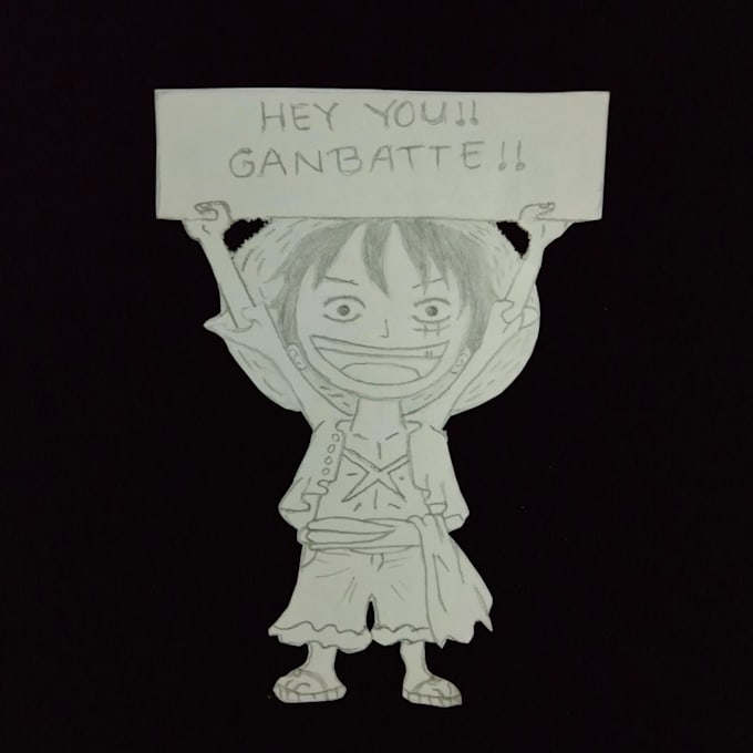 Draw anime character who hold words for you by pencil by Silfiaandesta ...