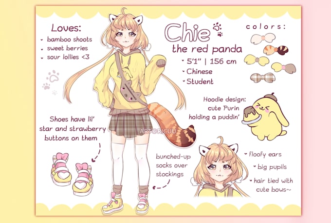 Design your vtuber or pngtuber character by Vikavee | Fiverr