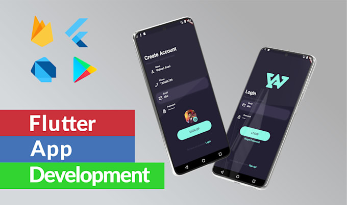 Develop custom flutter apps for both android and ios by Waleed__asad | Fiverr