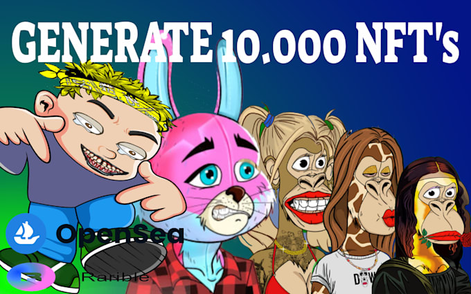 Produce 10,000 nft in different variations by Artwork_ | Fiverr