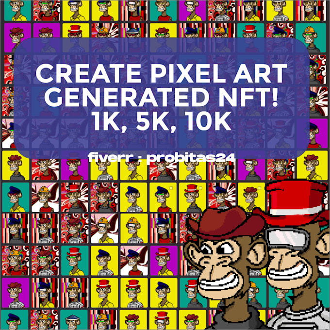 Draw unique nft collection 1k, 5k, 10k in pixel art by Probitas24 | Fiverr