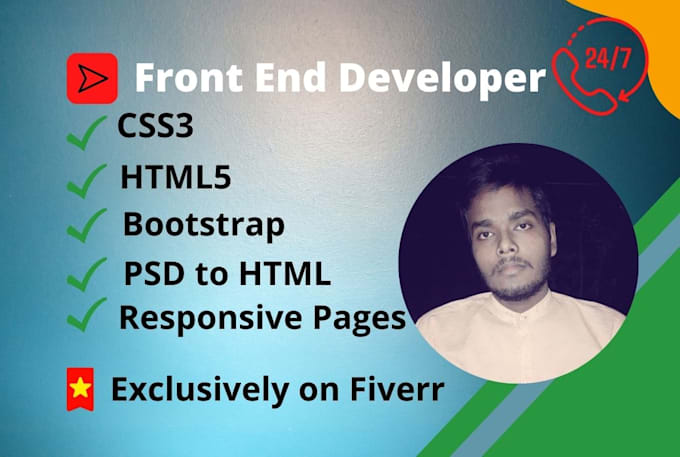 Make any responsive html css and bootstrap website by Nibirsikder | Fiverr