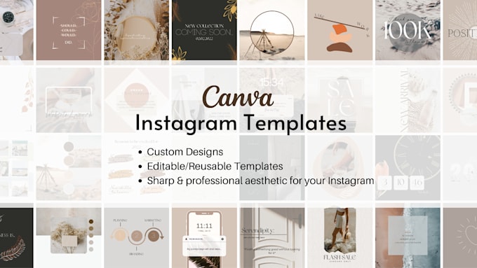Design custom instagram templates in canva by Vivmulvey | Fiverr