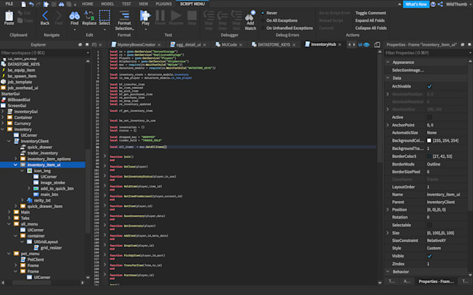 Fix debug and write roblox lua scripts by Wildthumb | Fiverr