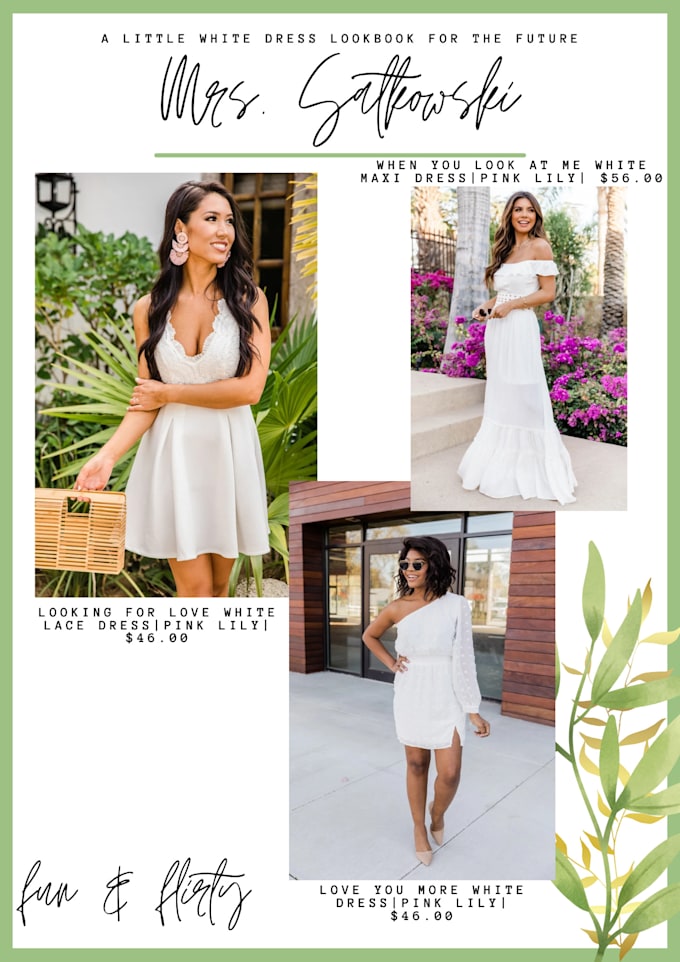 Create an outfit lookbook for any event by Meaghen92 | Fiverr