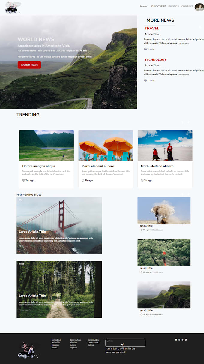 Create a website using bootstrap, css, html professionally by Eslamtom ...