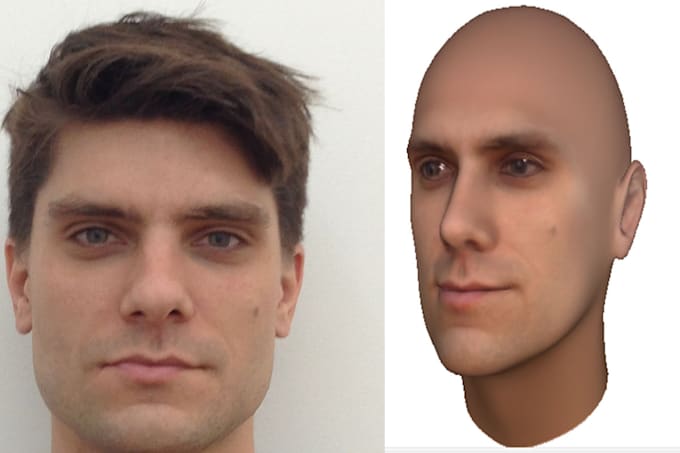 Make a 3d human head model from photo by Acerrx | Fiverr