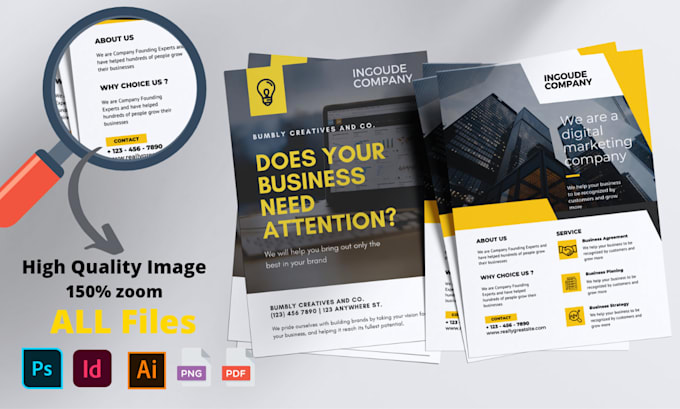 Do informative flyer, brochure, bookcover design by Mastervisualaid ...