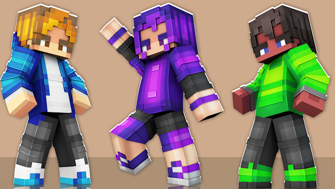 Make best minecraft 3d render pose by Theloren | Fiverr