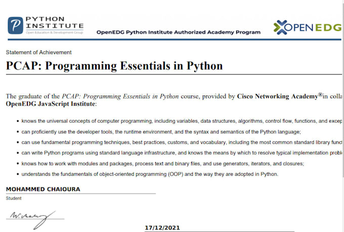 Help you to prepare pcap cisco programming essentials in python by ...