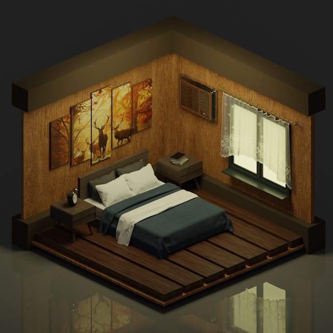 Create architectural miniature room models in blender by Tali20390 | Fiverr