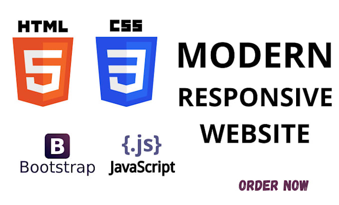 Create modern static website by using html, css, bootstrap 5 by ...