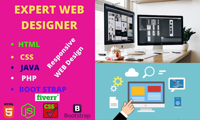 Build responsive website using html,css,js,bs by Nilimanobi1 | Fiverr