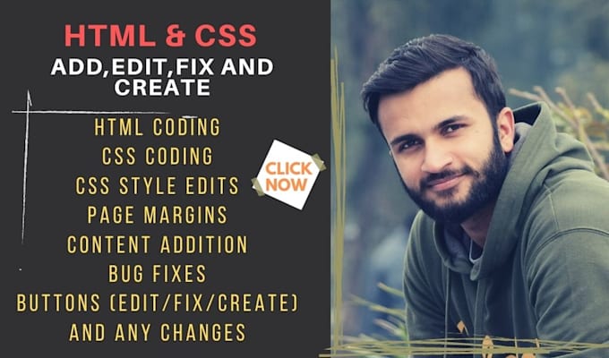 Fix or edit html and css related issues and bugs by Danishhayat55 | Fiverr
