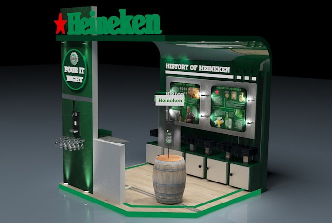 Create 3d virtual booth, stand, stall exhibition by Studio_dak | Fiverr