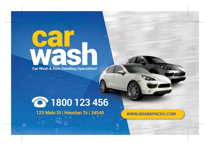 Create an amazing car wash card by Ivannovac | Fiverr