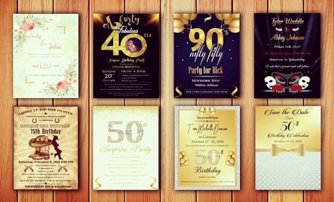 Design eye catching invitation cards for all your party by Smartzy63 ...