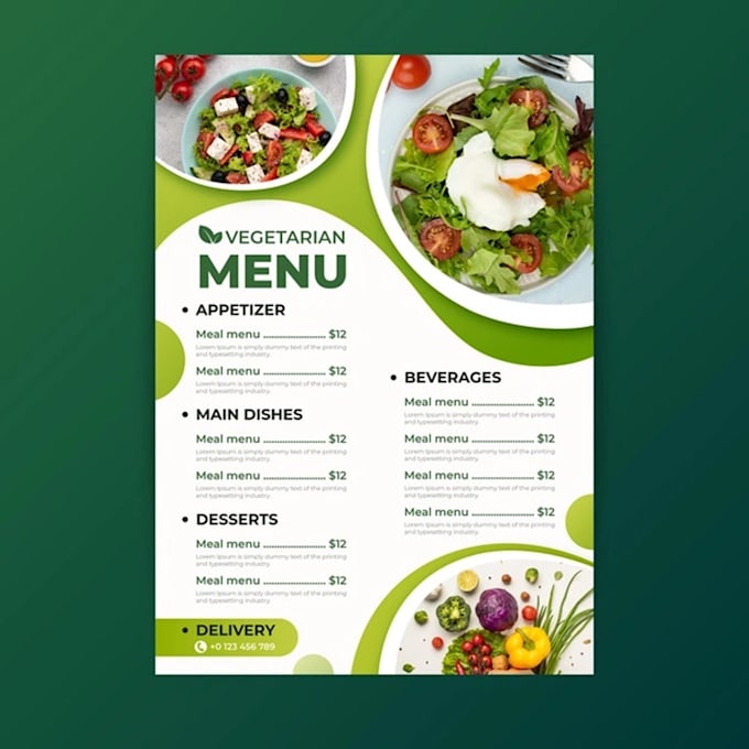 Design a professional restaurant menu for you by Graphix_haven | Fiverr