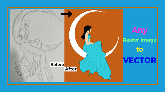 Do raster to vector, vector logo, vector tracing, vectorize by ...