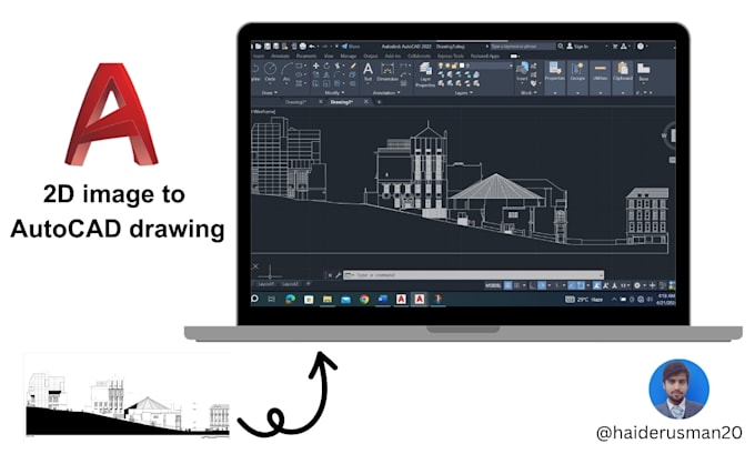 Trace your images or pdf files in autocad by Haiderusman20 | Fiverr