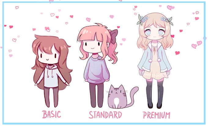 Draw your character in anime chibi styles by Kari017 | Fiverr