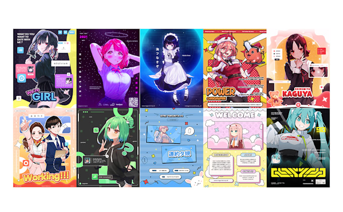 Make anime poster design or sosial media design by Negevian | Fiverr