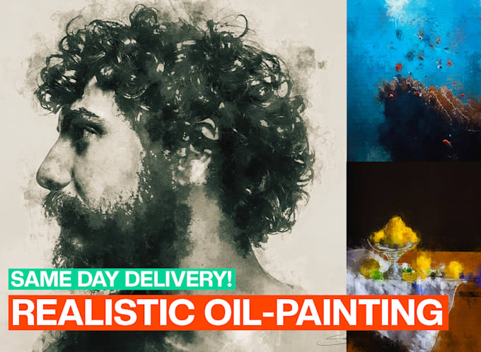 Drawing realistic oil painting by Sedenozcelik | Fiverr