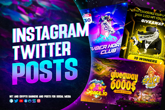 Create nft post design for twitter and instagram by Azizb1997 | Fiverr
