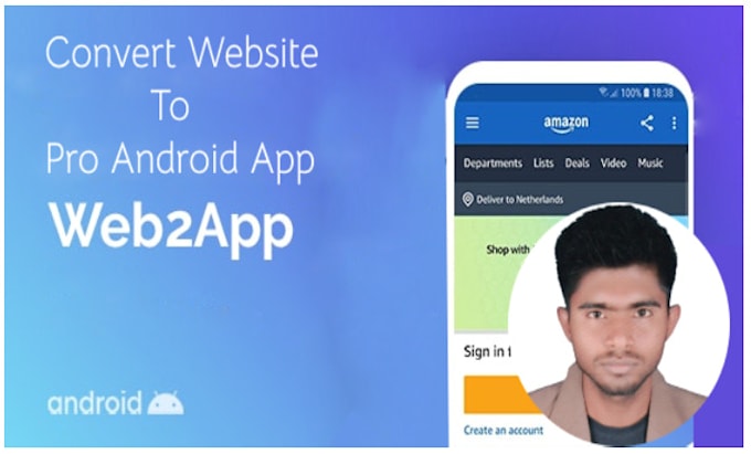 Convert your website into a stunning android app with webview by Fxriponpro | Fiverr