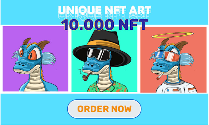 Create cartoon nft art collection with, 1000, 5k, 10k nfts by ...