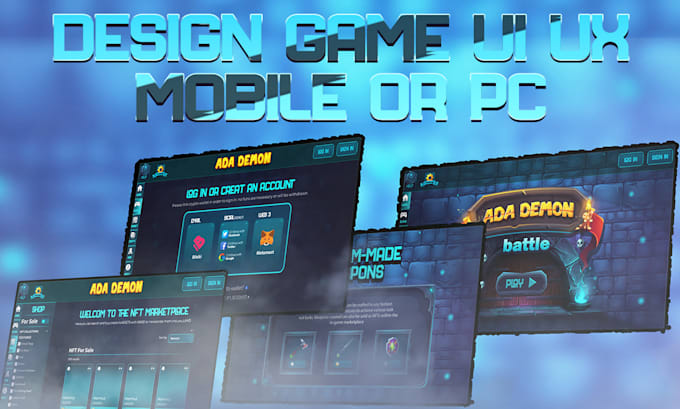 Create game ui design, game graphics, buttons, and menus by Gamezone8066 | Fiverr