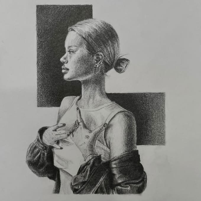 Draw a small detailed graphite portrait for you by Emilyminixart | Fiverr