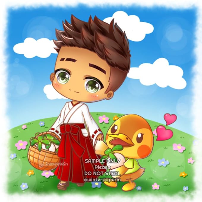 Draw you and your favorite animal crossing villager chibi by ...