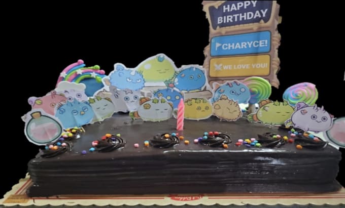 Axie infinity themed cake toppers by Charmaineder | Fiverr