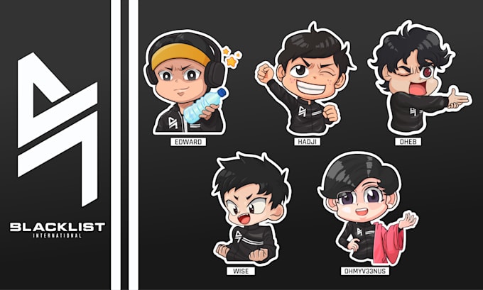 Design premium anime chibi emotes sticker by Vinhilarion | Fiverr
