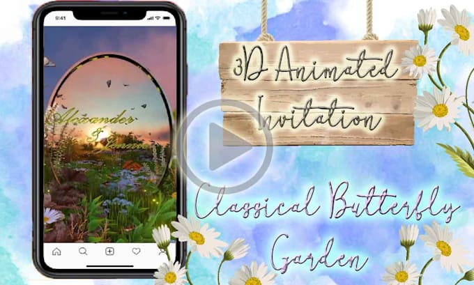 Design an awesome 3d animated digital wedding invitation by Studioanggi ...