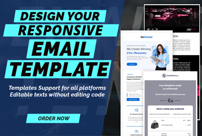 Design creative responsive email template by Subhan8123 | Fiverr