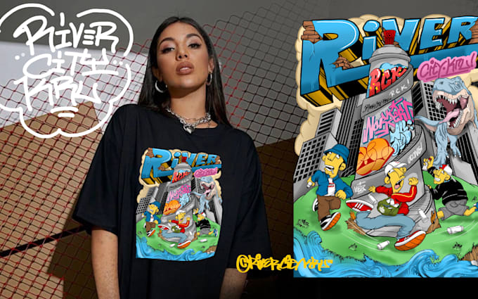 Draw cartoon for clothing and merchandise by Yudaprasetiya | Fiverr