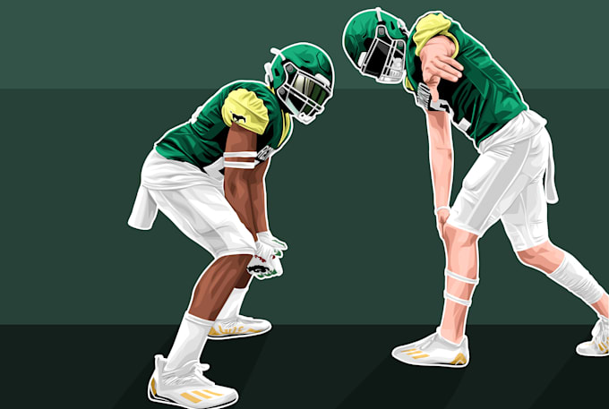 Draw sports illustration from your image by Robyputraa | Fiverr